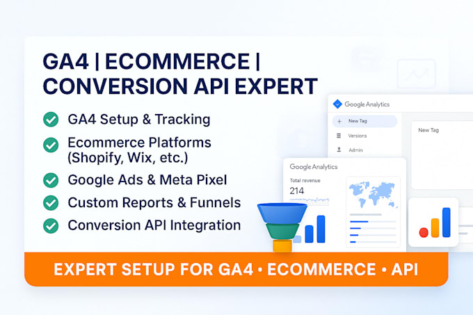 Do google analytics 4, ecommerce tracking, ga4 setup expert conversion ...
