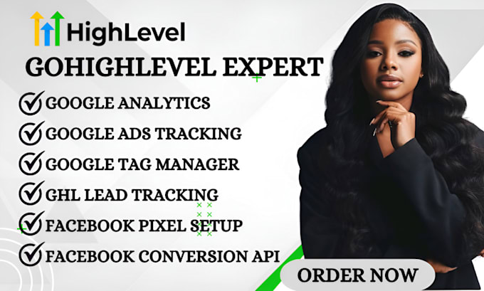 Setup gohighlevel, facebook pixel, meta conversion api, google analytics 4 by Emm_lola | Fiverr