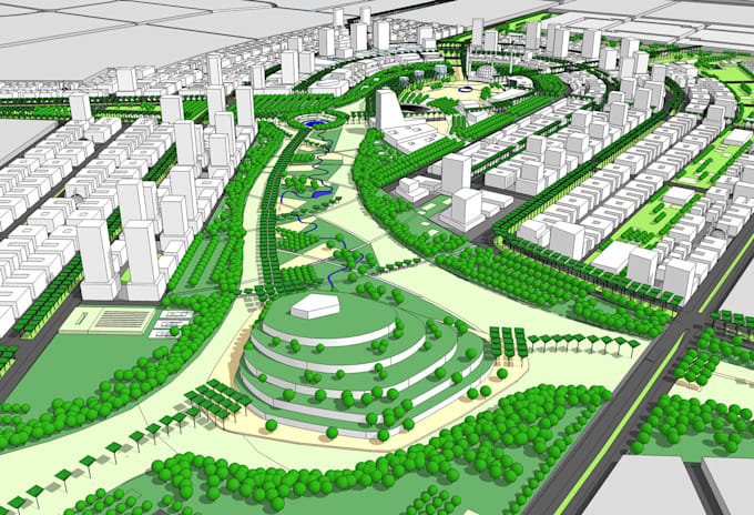 Design urban master plan subdivision layout 3d visualization by ...