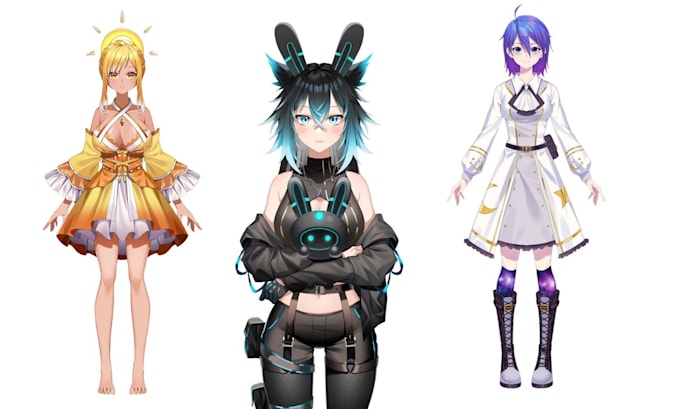 Draw rig anime vtuber live2d vtuber 3d vtuber model dakimakura vtuber ...