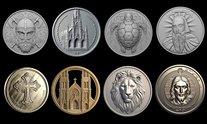 3d coin model 3d printable coin 3d cnc bas relief design 3d medallion ...