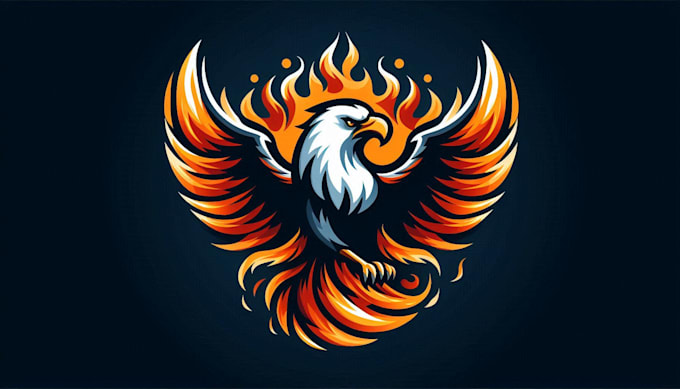 Do eagle phoenix hawk fire burning flame mascot logo design by Camley ...
