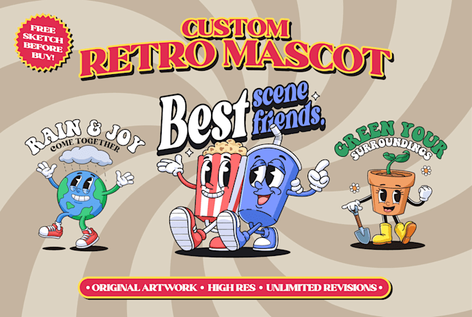 Draw cool vintage mascots for brand events and merchandise by Friskysa ...