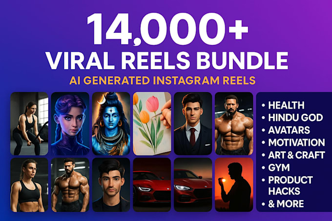 14000 plus viral reels bundle ai generated instagram reels by Bizzleads ...