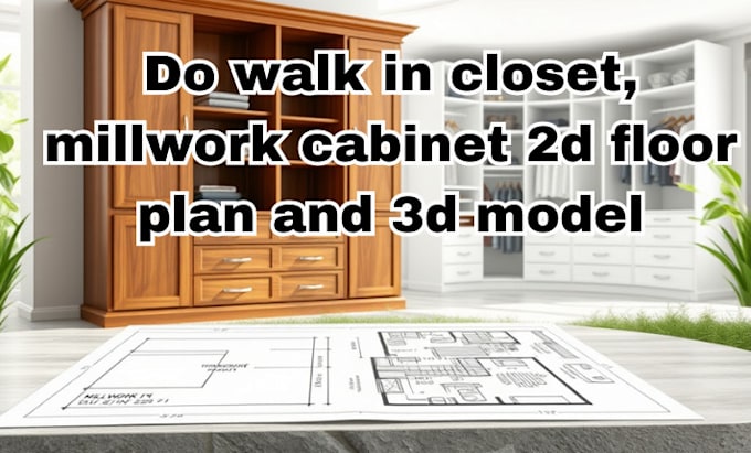 Do walk in closet, millwork cabinet 2d floor plan and 3d model by A ...