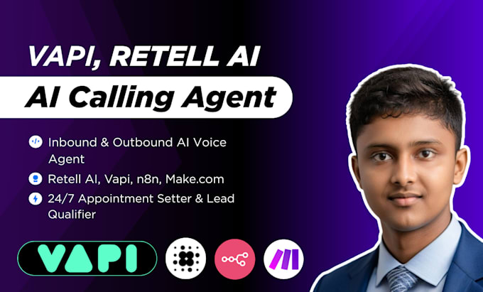 Build ai voice agent, ai calling agent vapi, n8n, ai agent by Thenocodeappste | Fiverr