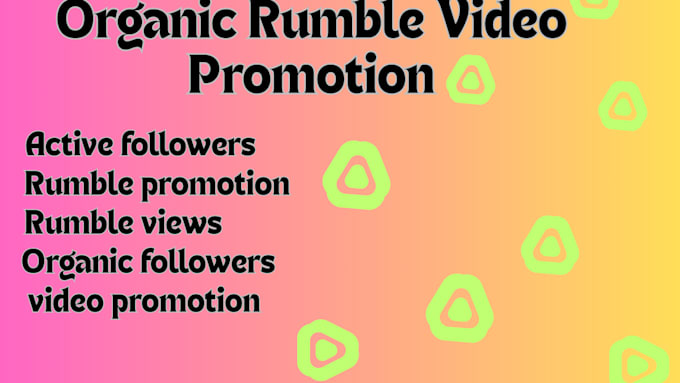 Do organic rumble video promotion and channel promotion maximum ...