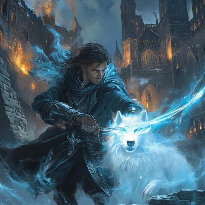 Draw fantasy illustration book cover dnd character art by Guchrunra ...