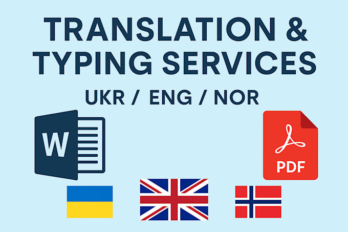 Help you with text typing and translation by Linguiana | Fiverr