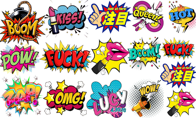 Design custom pop art, vintage, retro, 80s, 90s, and comic text logo by ...