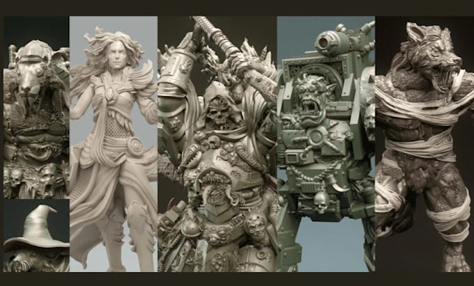 Sculpt zbrush 3d miniature 3d sculpting stl files for 3d printing using zbrush by Timothy_sculpt ...