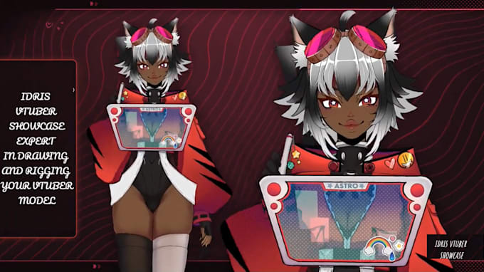 Design and rig pro live 2d model 2d vtuber design live 2d rigging vtube ...