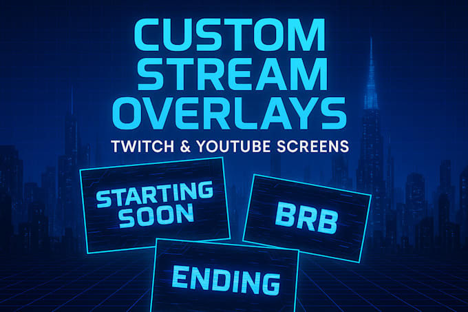 Design custom twitch and youtube stream overlays and screens by Medwjr ...