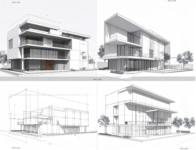 Draw architectural floor plans, elevation, section plan, skyscraper ...