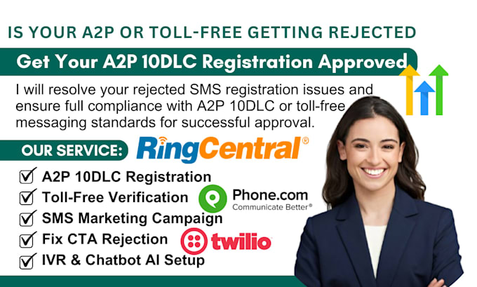 Do twilio ghl a2p 10dlc registration toll free verification approval aichatbot by Lune_p | Fiverr
