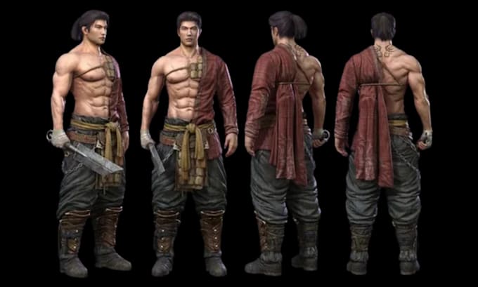 Create 3d game character, realistic 3d character model, 3d second life ...