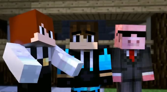 Animate 3d minecraft music intro trailer video short minecraft ...