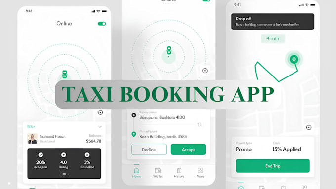 Develop mobile app, taxi booking app, rideshare app, uber booking app, gojek app by Leo_mark3 ...