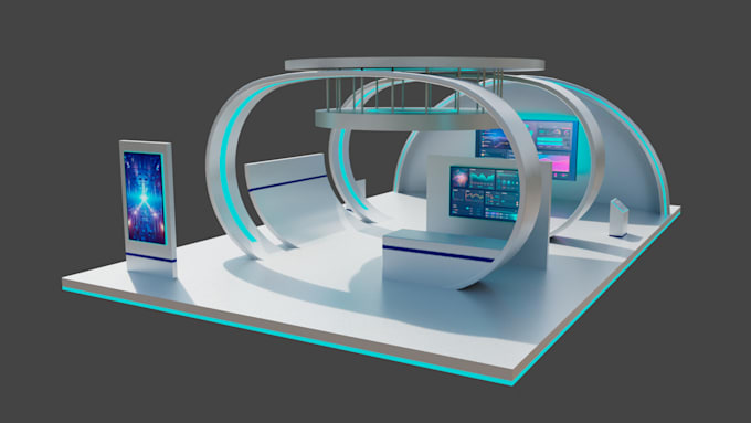 Redesign 3d exhibition booth,ice cream booth,coffee kiosk design,d5 ...