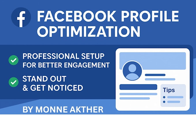 Professionally optimize your facebook profile by Monneakther2 | Fiverr