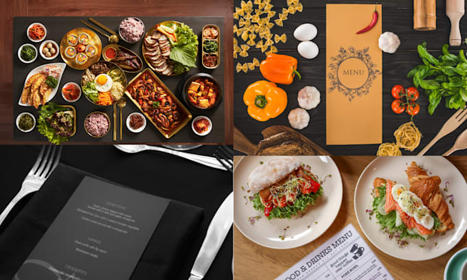 Design restaurant menu template digital food menu flyer restaurant logo ...