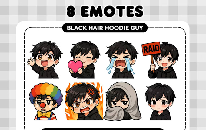 Draw animated twitch emote kick for badges twitch intro outro by Anime ...