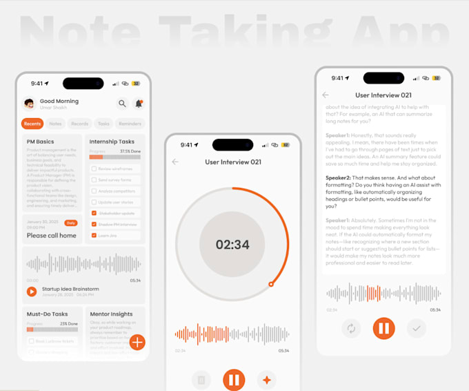 Develop note taking app, task management, inventory tracking, note assistant app by Jamlag_b ...