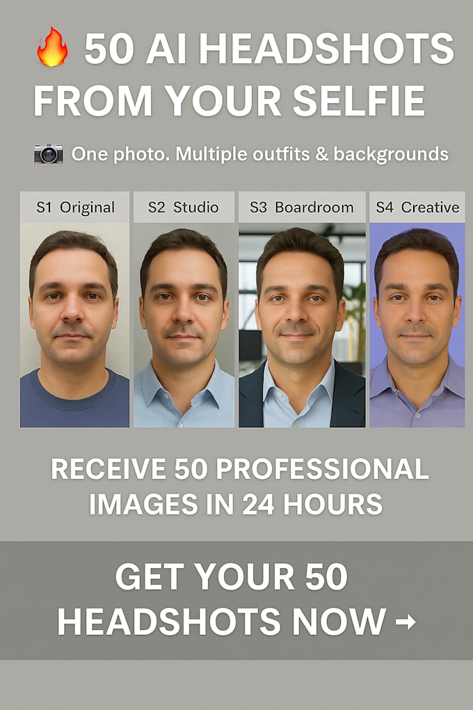 Generate hyper realistic ai headshots for linkedin by Montig | Fiverr