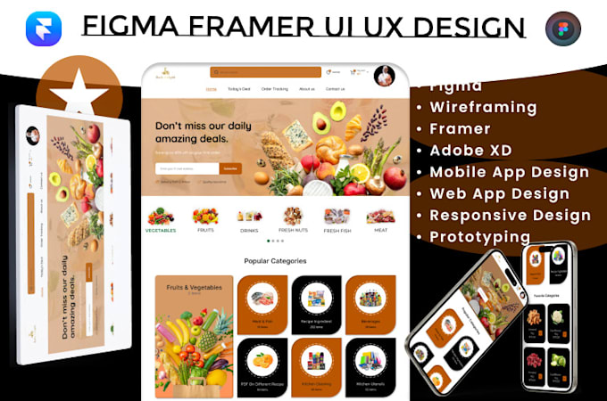 Design modern ui ux wireframes, prototypes and websites in figma, xd ...