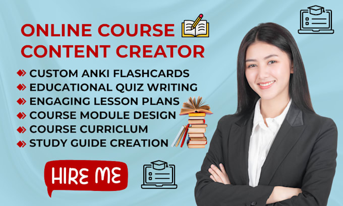 Anki cards, quizlet flashcards online course content lesson plan course ...