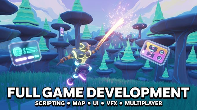 Develop a full roblox game with scripting, ui, vfx, and custom map by Lyiamela | Fiverr