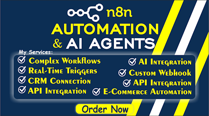 Build n8n ai agent with api integration, n8n workflow, automation, self hosting by Tylergold_777 ...