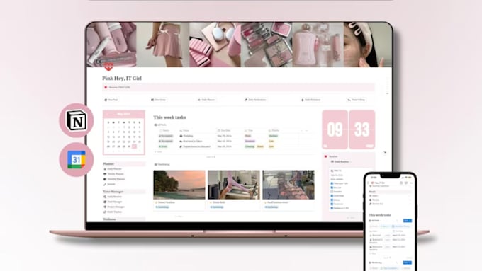 Create dashboard customized notion template, aesthetic notion, resell template by Ute_baader ...