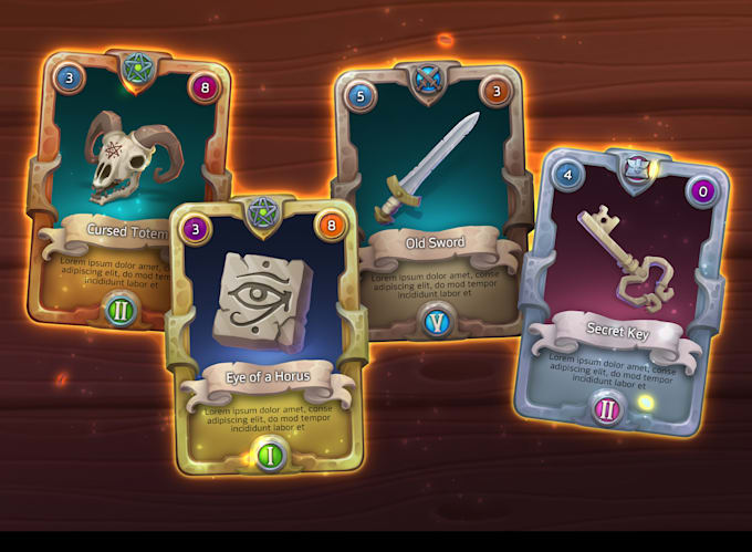 Design custom trading card game tcg card template ccg rpg game playing ...