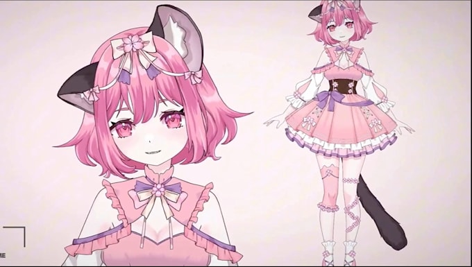 Draw live2d vtuber model, 2d vtuber model anime vtuber 3d vtuber ...