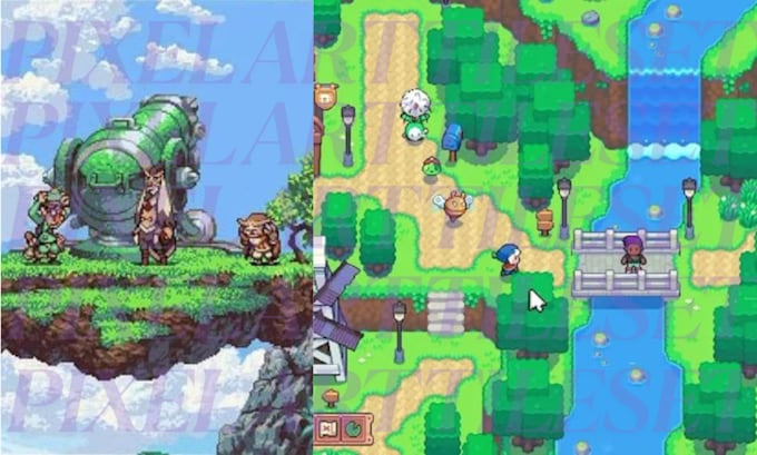 Create pixel art tileset, top down tile map, and rpg maker game assets by Niyi_artistz | Fiverr