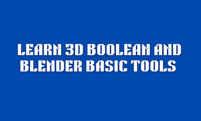 Teach you 3d boolean and bevel in blender by Tammyrichard | Fiverr