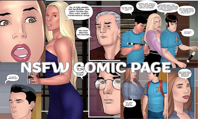 Draw nsfw comic page graphic novel comic book comic storyboard nsfw comic artist by Dammysmith99 ...
