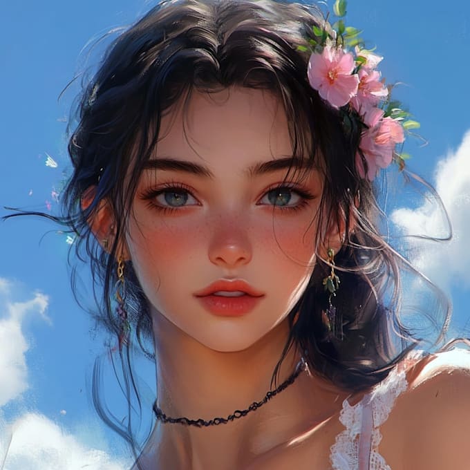Draw anime style illustration with background by Samaretha | Fiverr