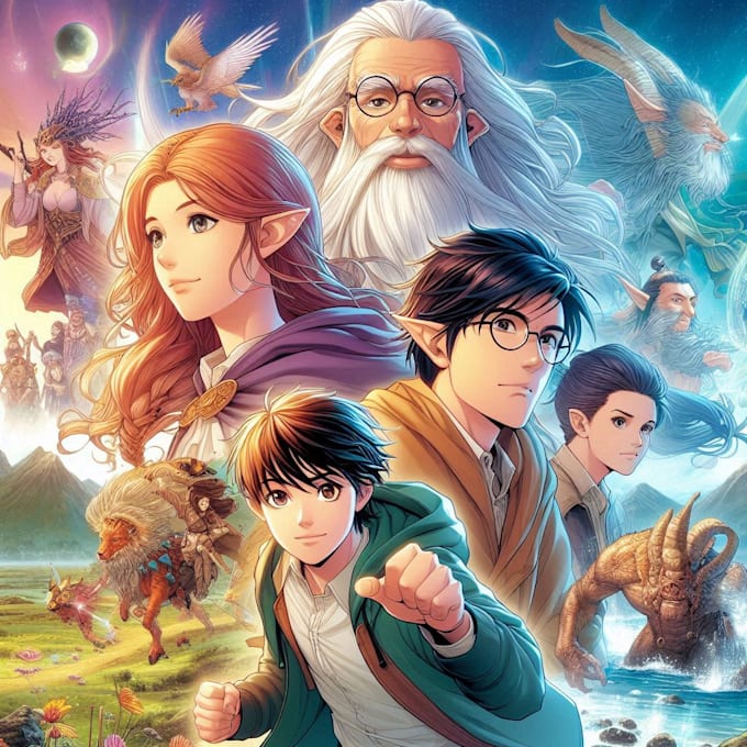 Comic manga book illustration by Babooneen | Fiverr