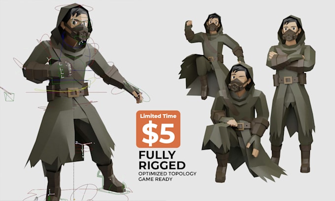 Rig your 3d character with professional control rig by Bluee_graphic ...