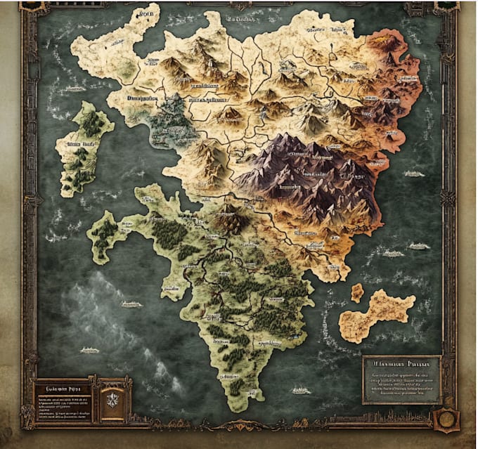Draw a professional fantasy map for you by Lianiarshall | Fiverr