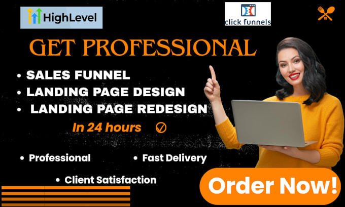 Ghl landing page, sales funnel go high level, ghl website by Esther ...