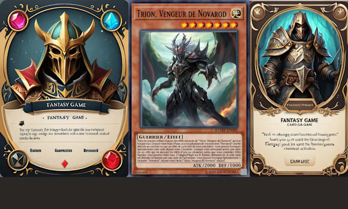 Custom card game templates for trading playing cards game card ...