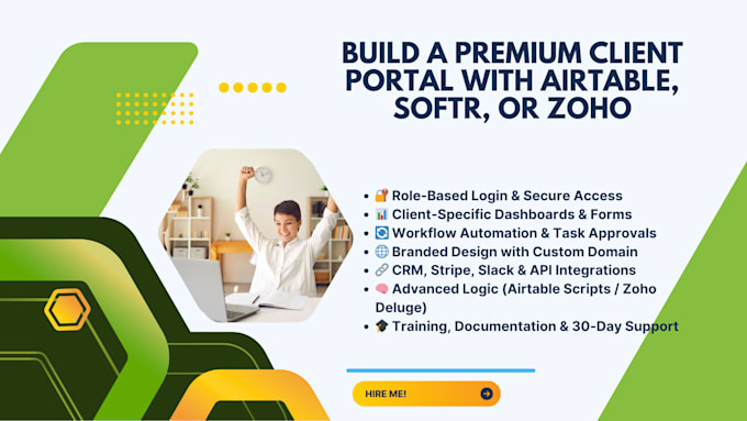 Build a custom client portal with automation using airtable, softr, zoho creator by Trustedit ...