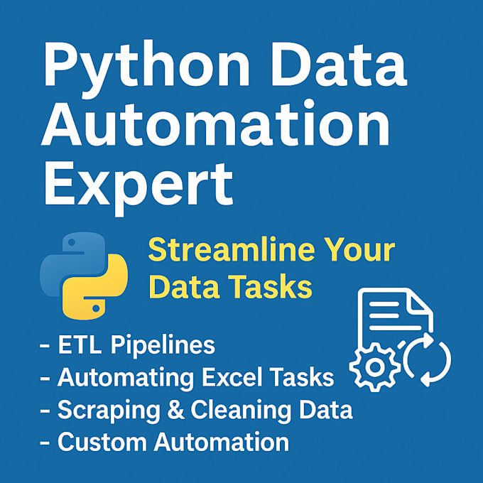 Automate your data tasks with python by Liltann | Fiverr