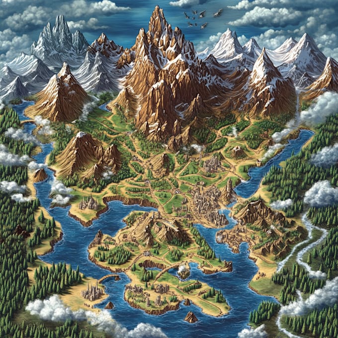 Create a high quality fantasy map by Lorrenrg | Fiverr