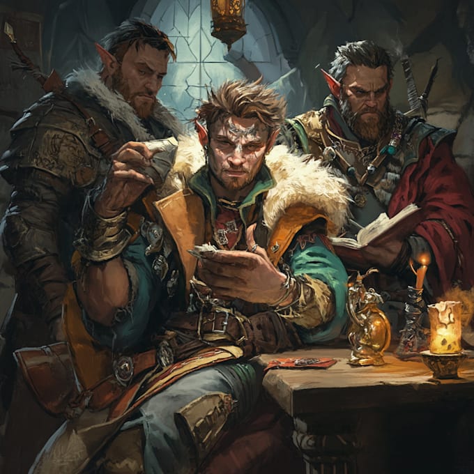 Make fantasy dnd party illustration by Buapsoc__ | Fiverr