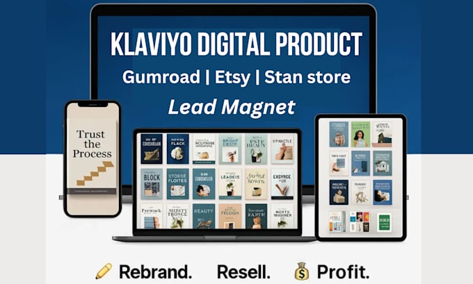 Setup klaviyo digital product store, gumroad, etsy, stan store, lead ...