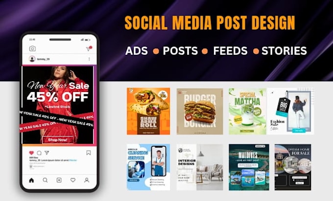 Design scroll stopping social media posts by Zooyashk | Fiverr